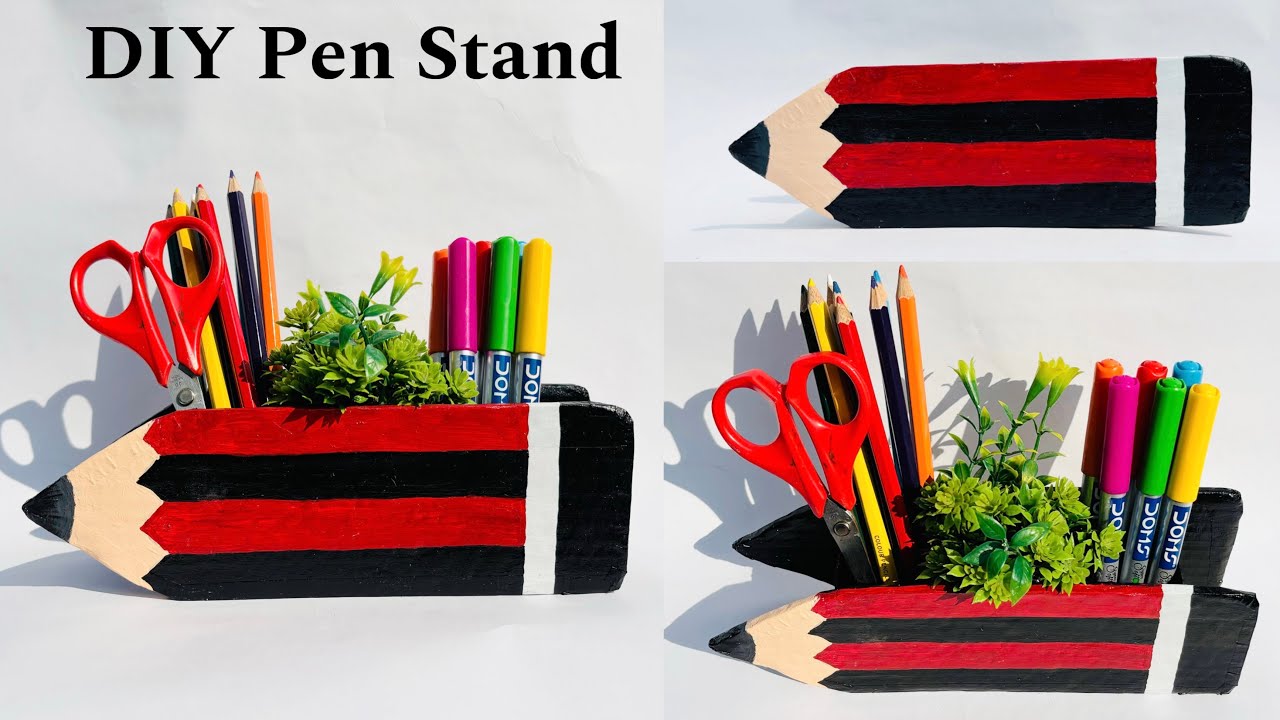DIY- Unique Pen Stand Idea💡 | Pen Holder 😍 Making Idea | Pen Stand ...