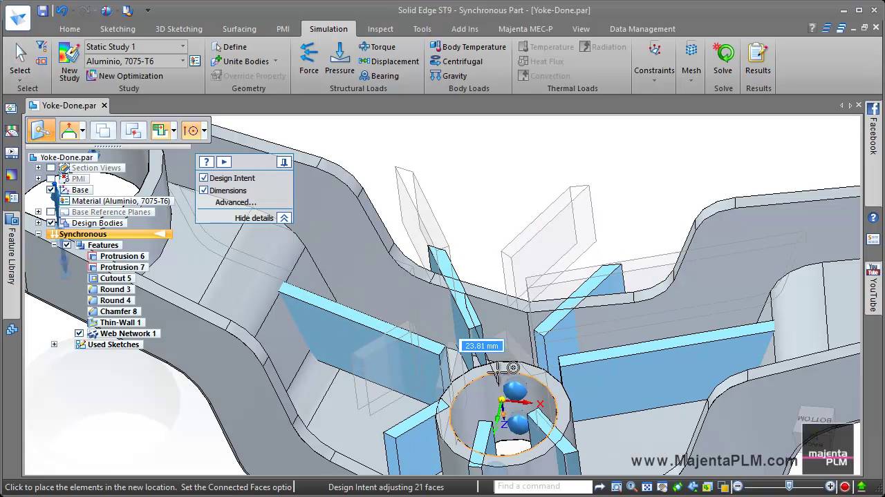 Solid Edge ST9 - CAE Simulation - YouTube