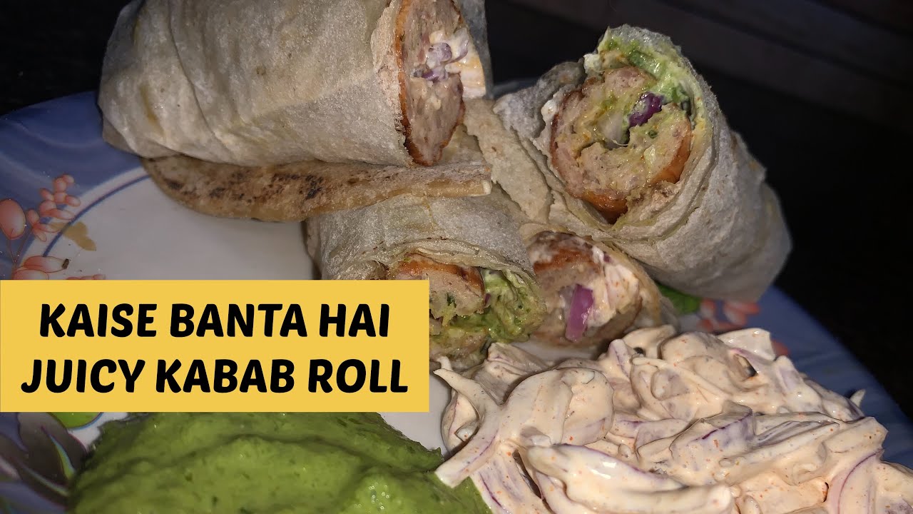 Chicken Seekh Kebab Roll | Rumali Roti From Scratch - YouTube
