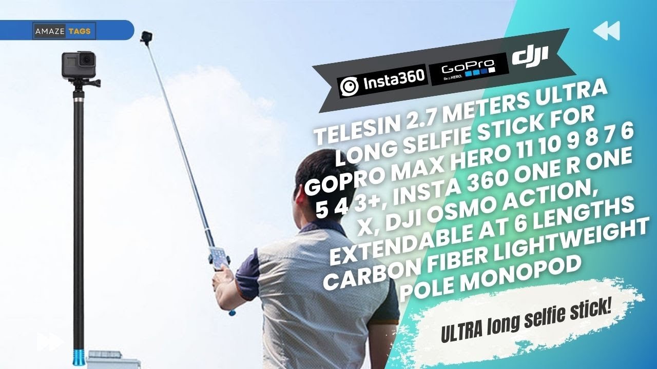 TELESIN 2 7 Meters Ultra Long Selfie Stick for GoPro Max Hero 11 10 9 8 ...