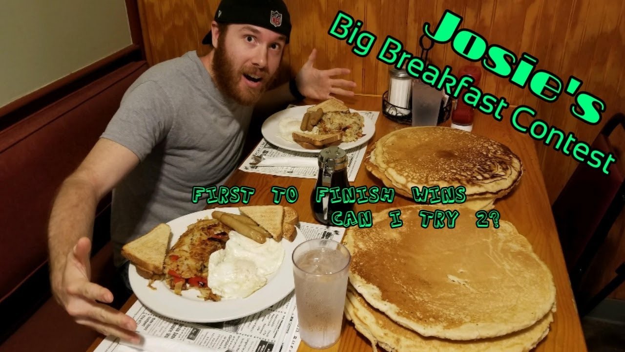 Josie's Big Breakfast Contest | Food Challenge Eating Contest | Double ...