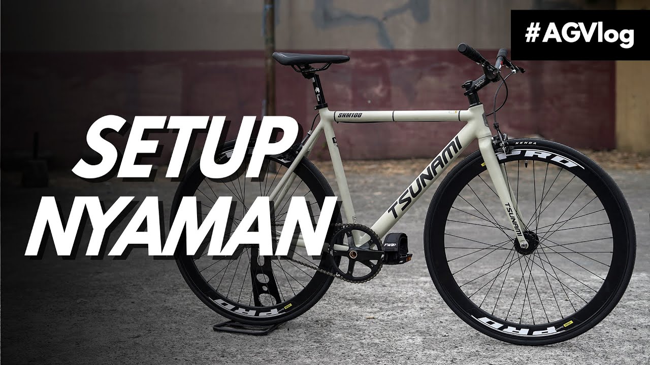 Setup Nyaman Fixie ! Paket Hemat Sepeda Fixie Tsunami snm 100 ! - YouTube
