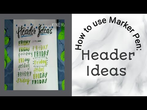 How to: Write Header Ideas using Marker - YouTube