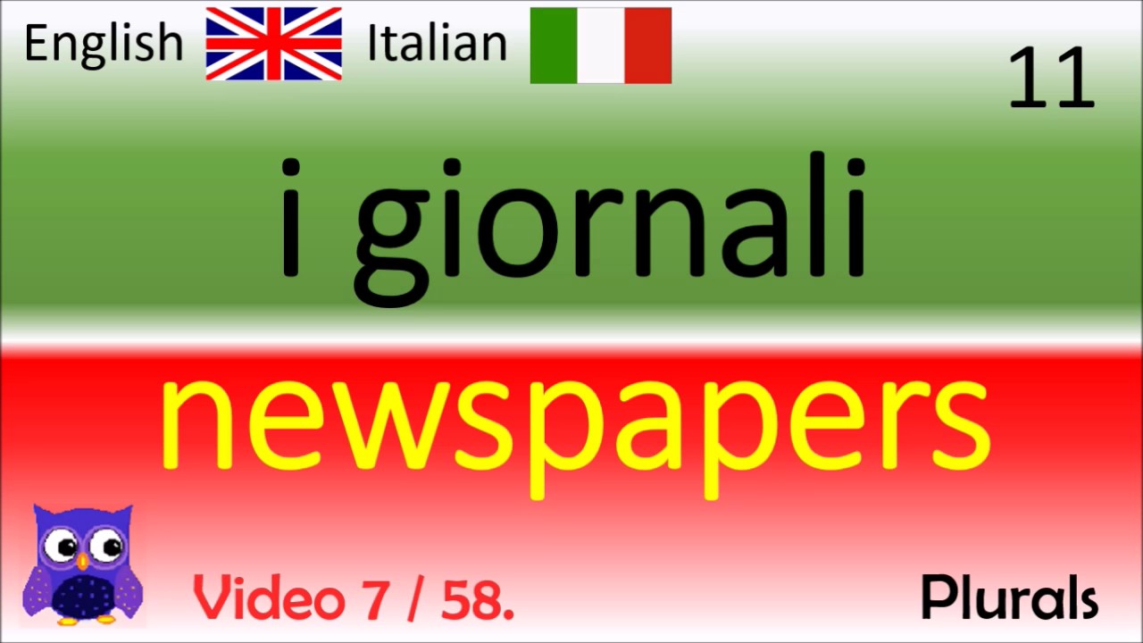 07 Plurals Italiano - Parole inglesi / Italian - English Words Imparare ...
