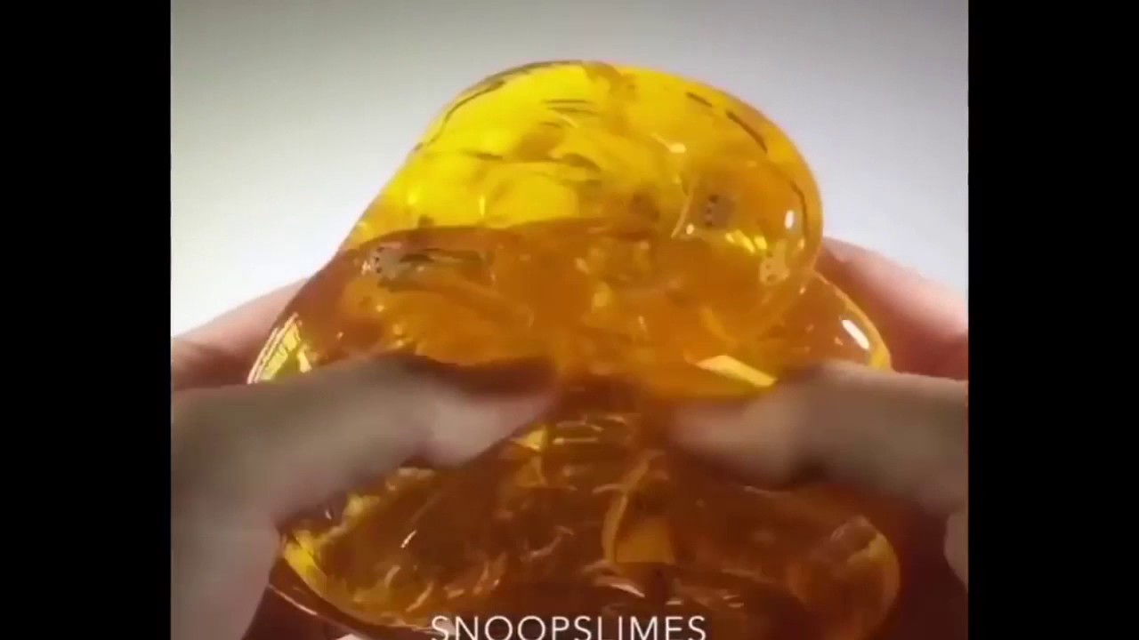 Most satisfying video in the world !!! Satisfying Orange Slime ...