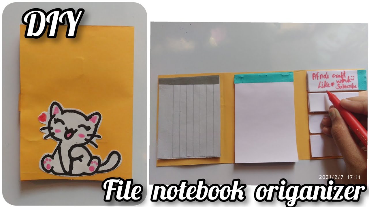 DIY file folder notebook organizer/ easy notebook organizer/ Afna's ...