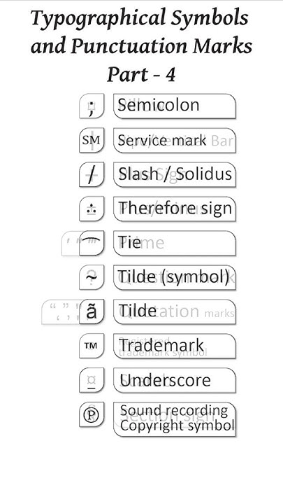 Typographical Symbols and Punctuation Marks - 4 #generalknowledge # ...