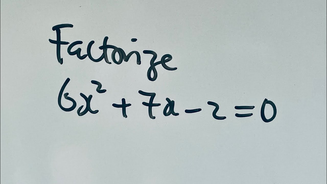 Factorization Method Youtube 3602
