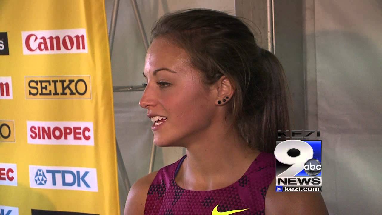 Laura Roesler After High Performance Meet Relay Win - YouTube