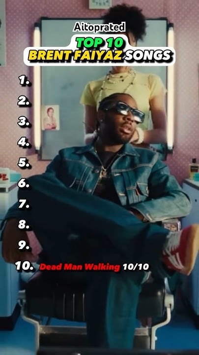 Brent faiyaz Top 10 Most Listened Songs - YouTube
