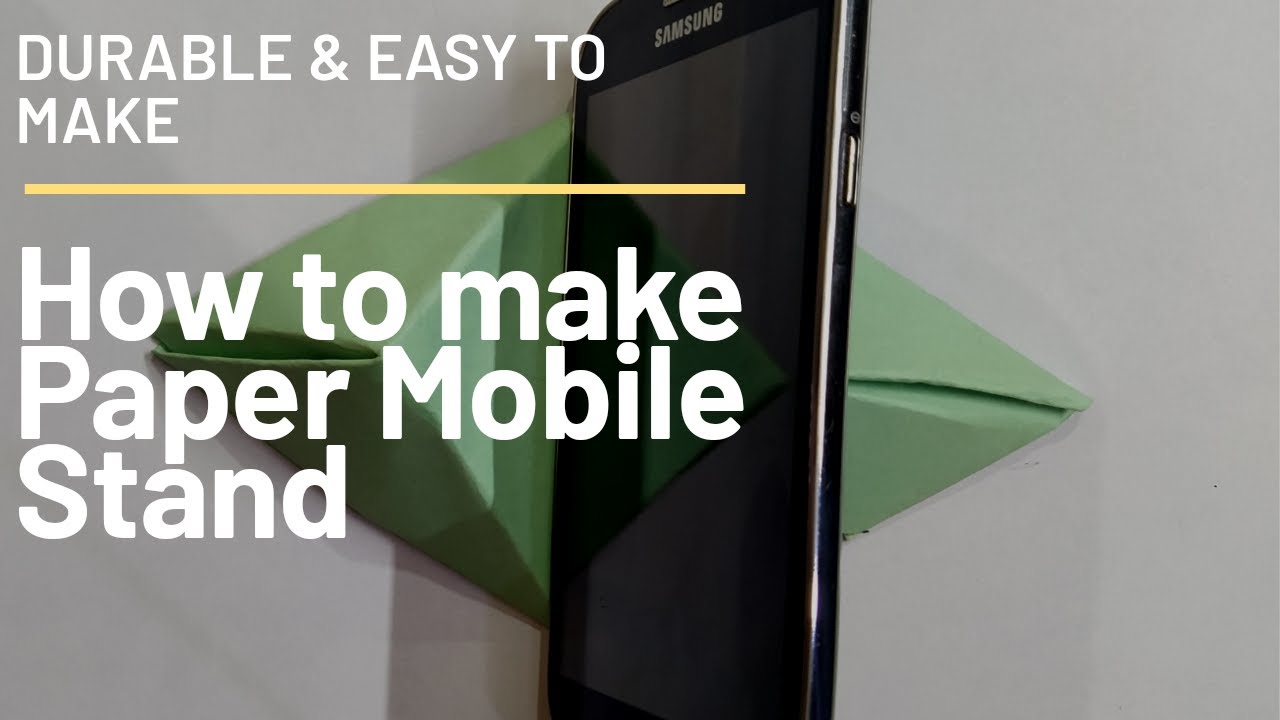How to make Paper Mobile Stand without Glue | DIY Origami Phone Holder ...