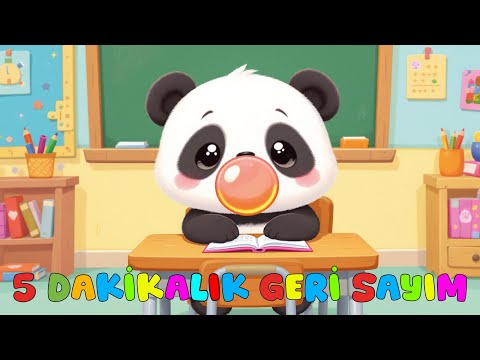 PANDA İLE 5 DAKİKALIK GERİ SAYIM | SINIF TOPLAMA MÜZİĞİ Oyuncak Toplama Müziği