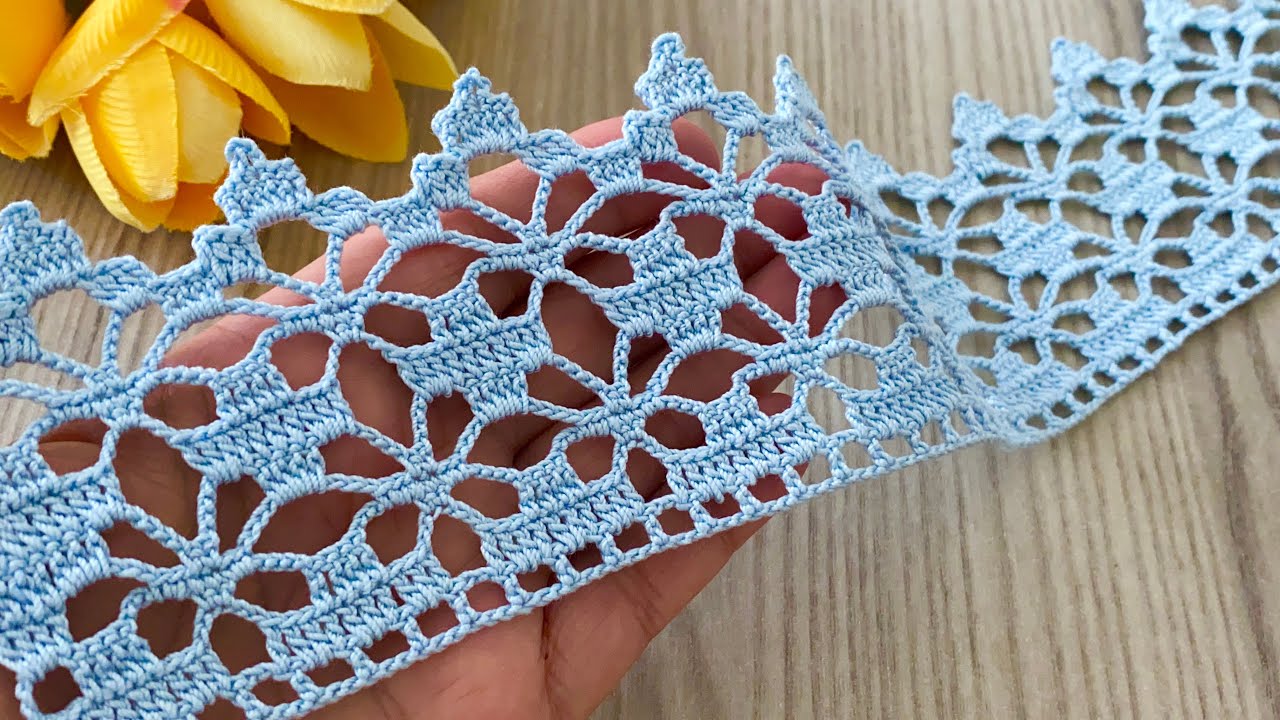 Simple and Stylish Crochet Pattern for Lace Edge Step by Step Tutorial ...