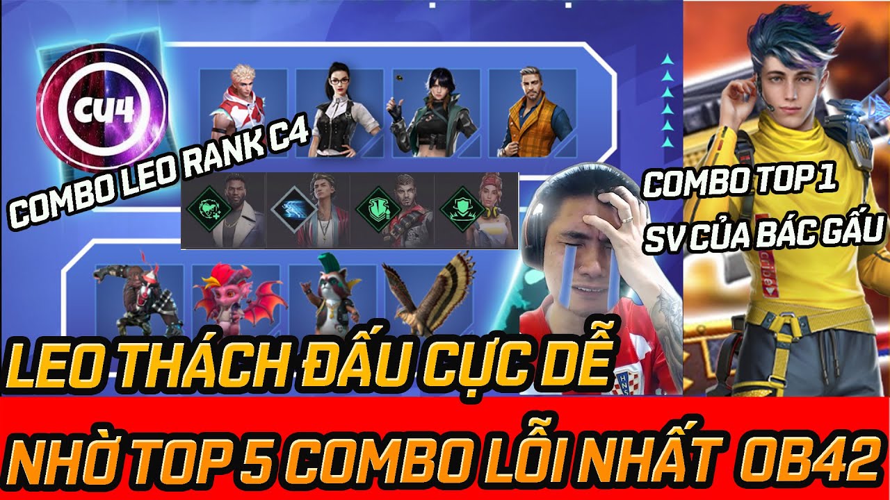 Top 5 Combo Leo Thách đấu Hót Nhất Freefire - C4, Bác Gấu cũng phải công nhận khủng #ob43 # ...