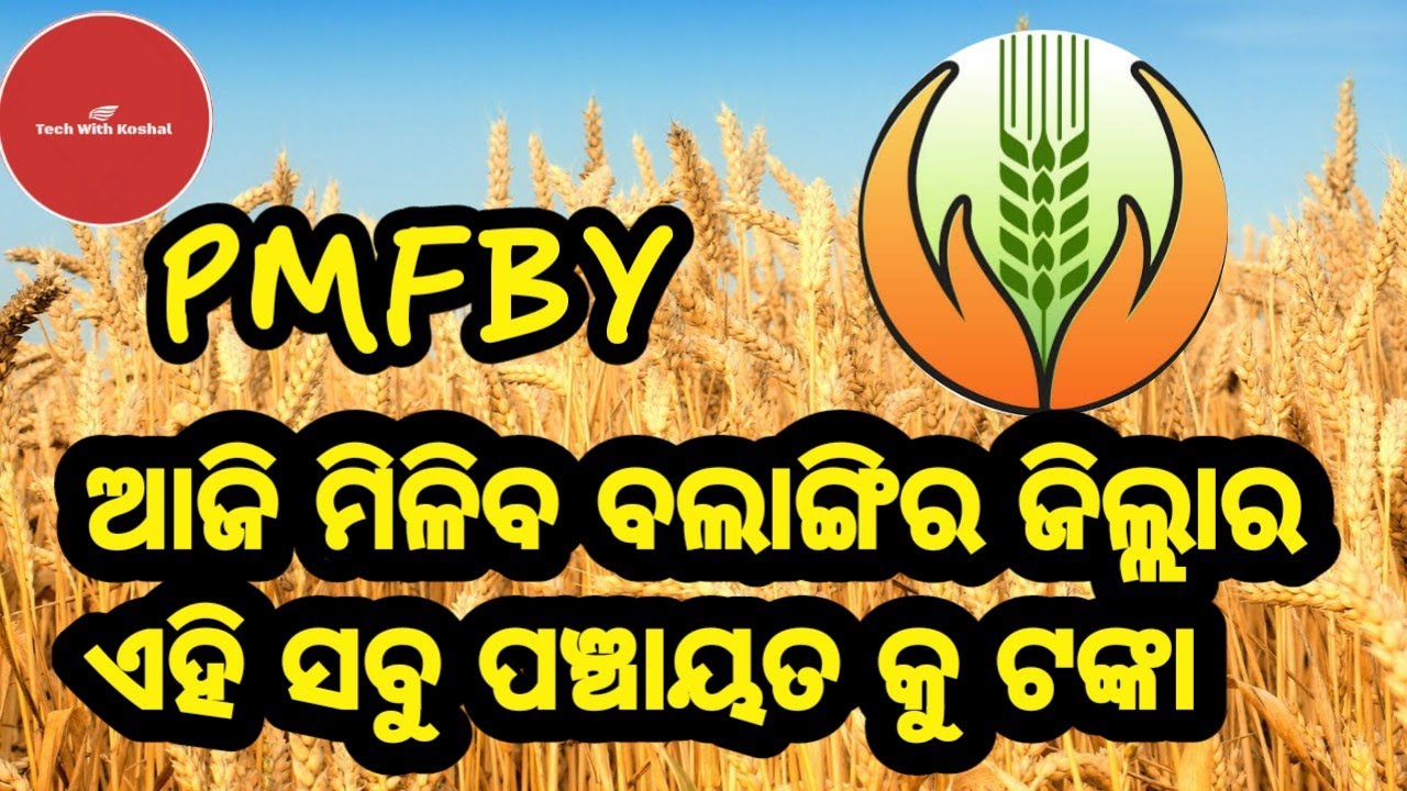 ପ୍ରଧାନ ମନ୍ତ୍ରୀ ଫସଲ ବୀମା ଯୋଜନା ||PMFBY || Odisha Agriculture || pmfby ...
