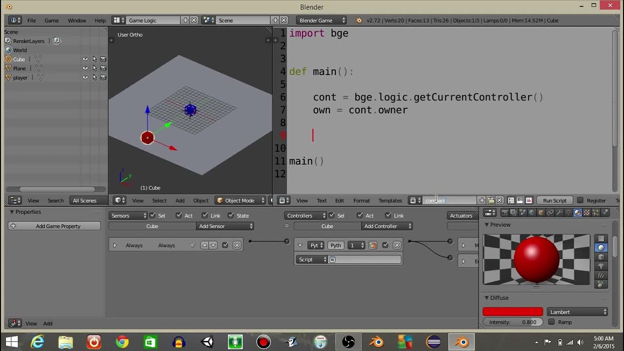 UPBGE - Simple Player Companion Python - YouTube