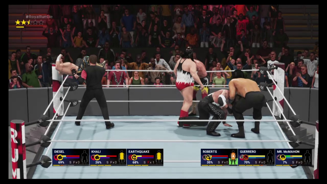 WWE 2K19 Royal Rumble Earthquake #1 - YouTube