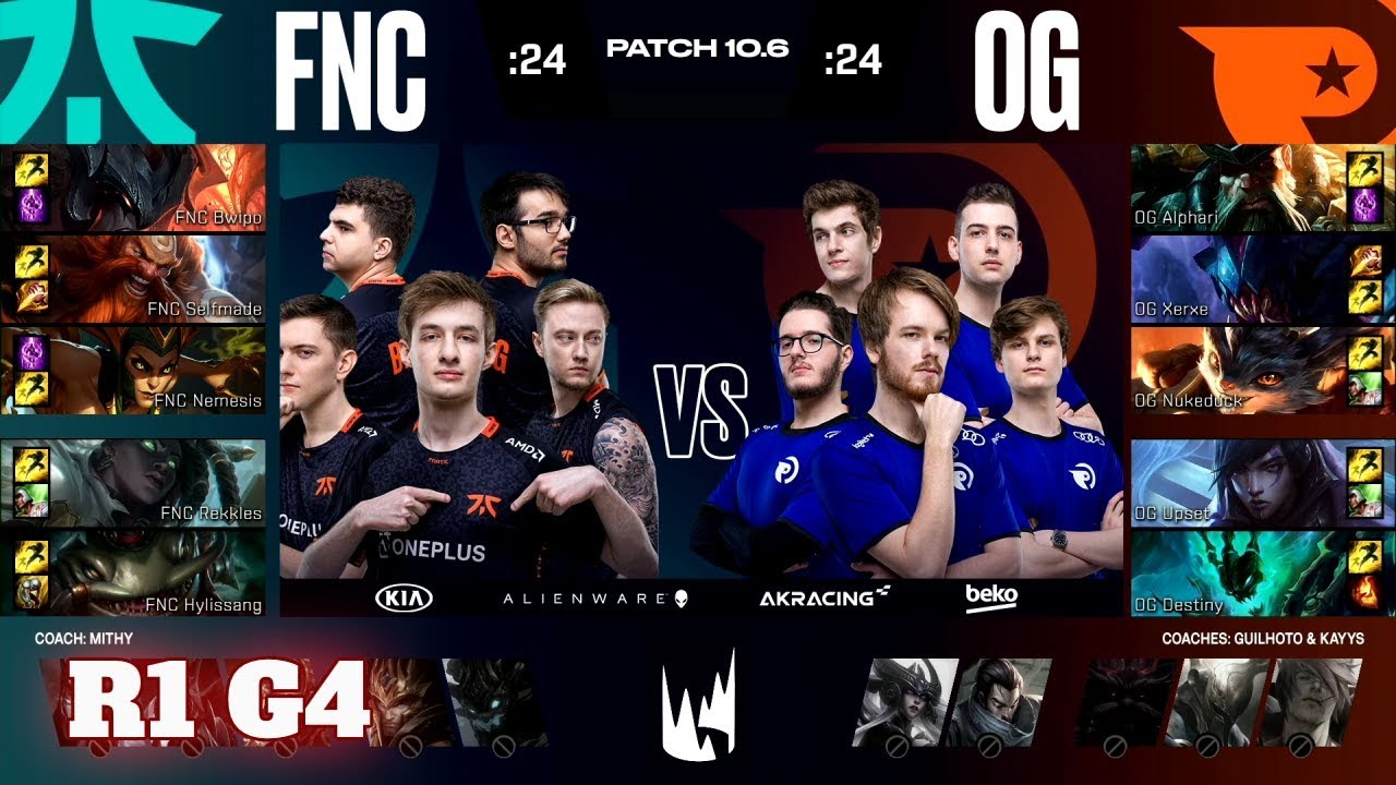 Fnatic vs Origen - Game 4 | Round 1 PlayOffs S10 LEC Spring 2020 | FNC vs OG G4 - YouTube