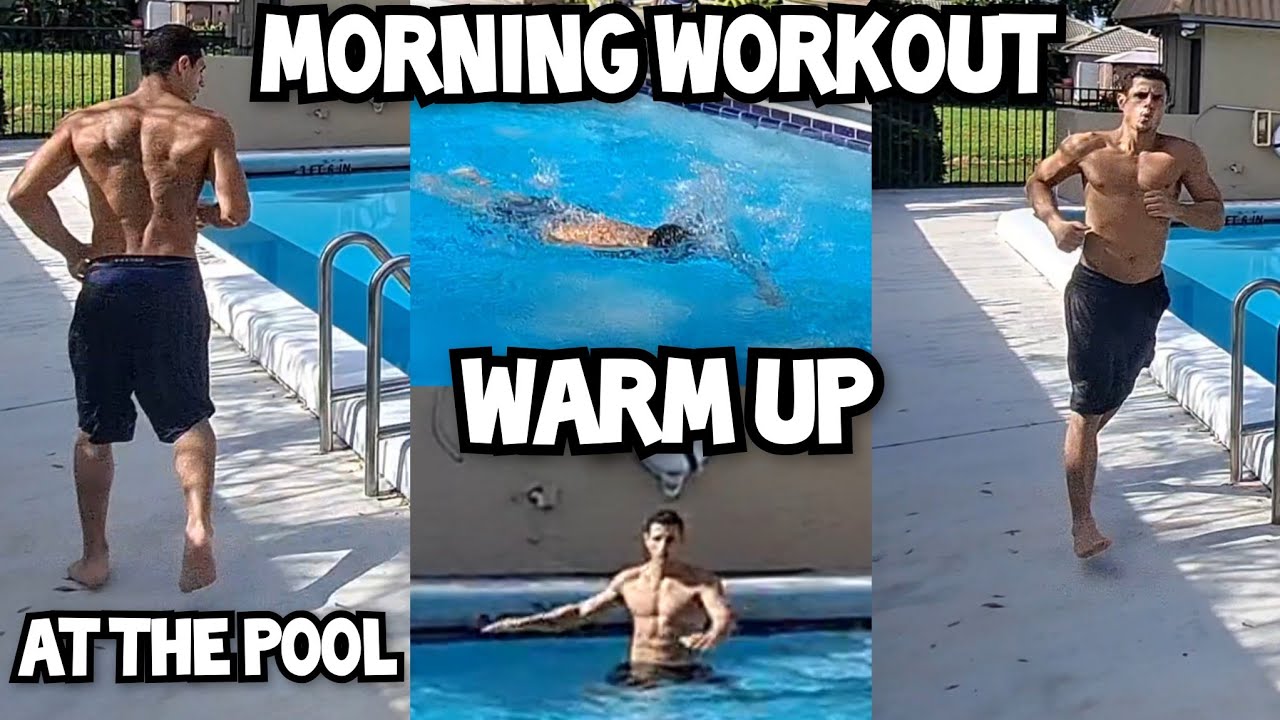 Morning workout motivation warm up at the pool my first set of the day ...