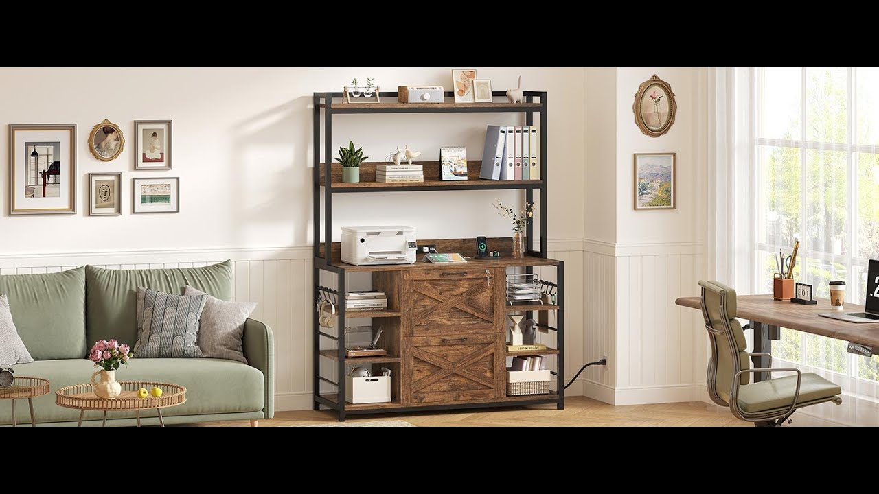SEDETA File Cabinet with Open Storage Shelf for Home Office - YouTube
