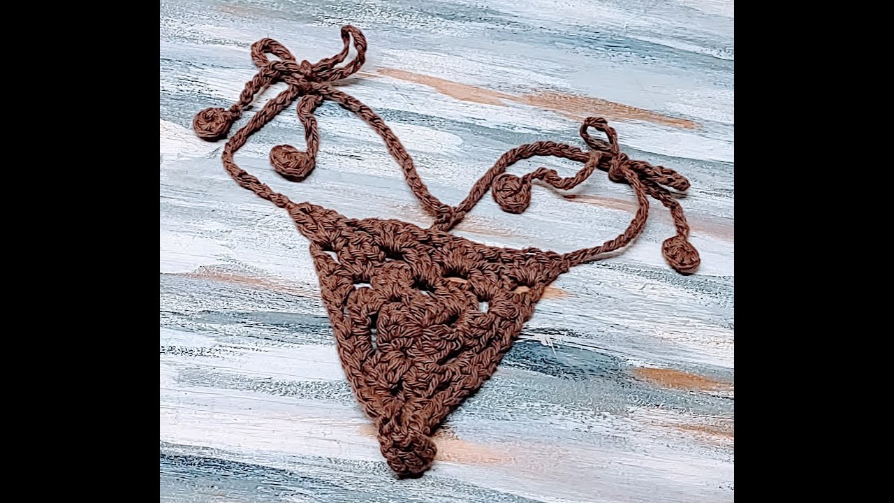 DIY CROCHET THONG PANTY PATTERN ~ FREE TUTORIAL and written pattern for Valentines G String ...