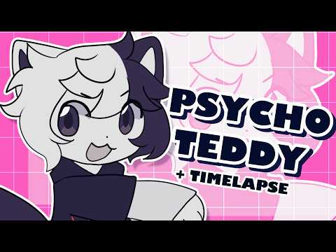 Psycho Teddy FNF | Animation meme + Timelapse