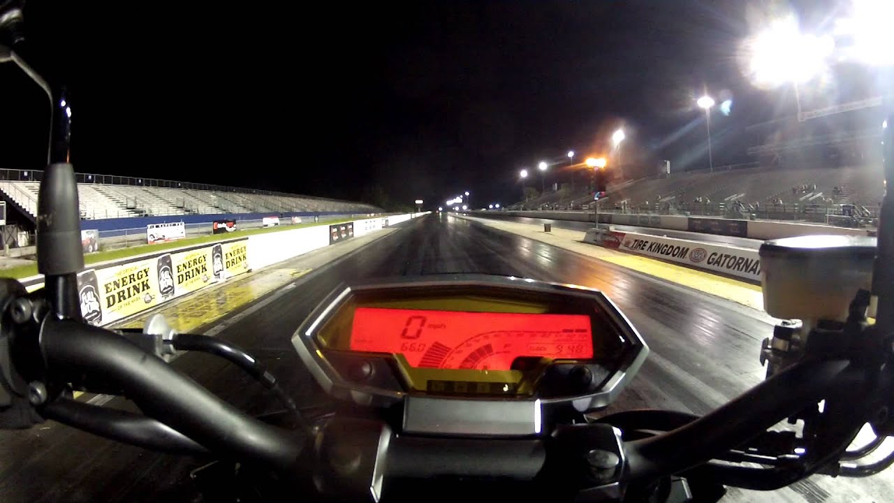 GoPro HD: 2011 Kawasaki Z1000 first 1/4 mile drag strip pass - YouTube