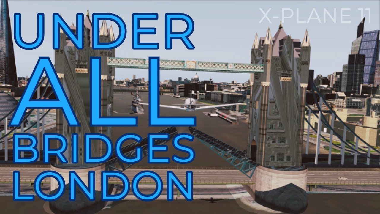 Flying under all bridges in Lodon - YouTube