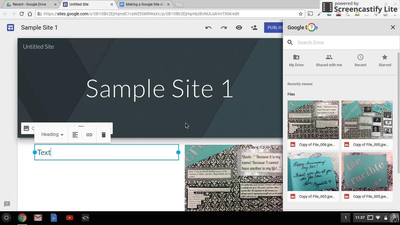 Using Google Sites to Show Off Your Project - YouTube
