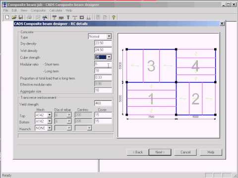 CADS Composite Beam Designer - YouTube