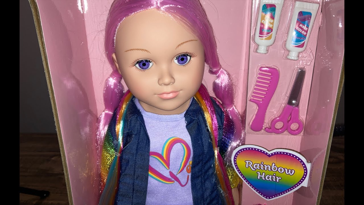 My life as amora doll review rainbow hair - YouTube