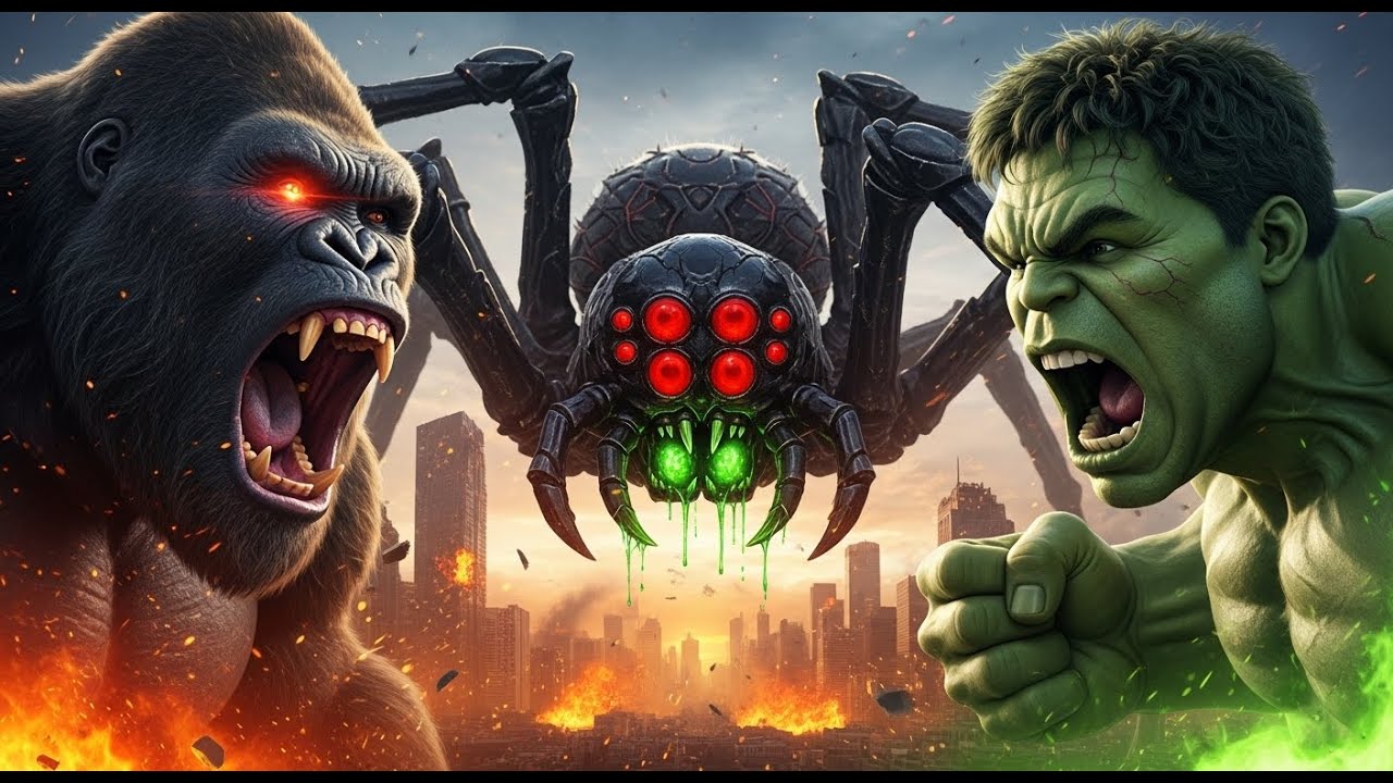 Part 5 - When HULK & KONG Finally CRUSHED The GIANT SPIDER - YouTube