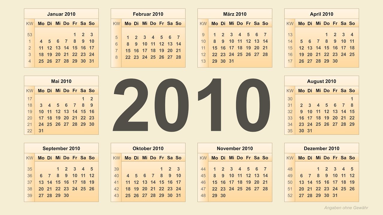 Kalender 2010 - YouTube