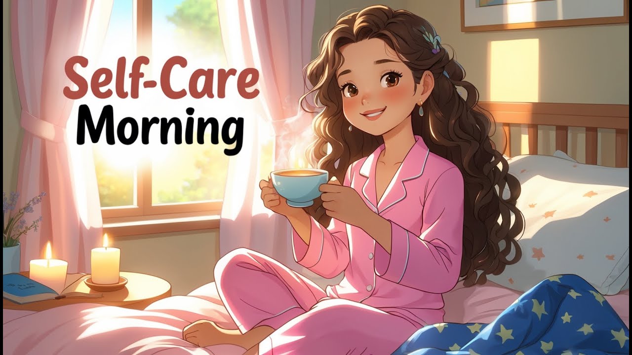 Slow Self-Care Day - Simple English Practice - YouTube