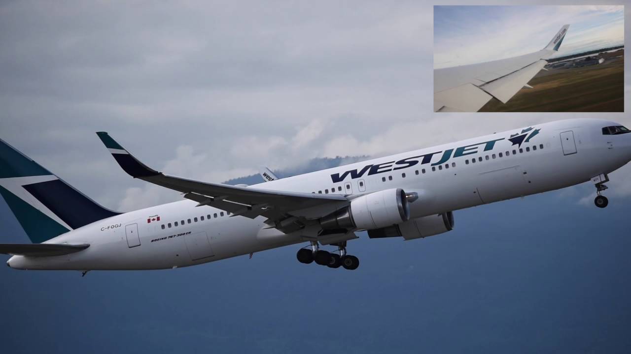 Westjet Boeing 767-338(ER) Takeoff & Landing at Vancouver (YVR) - Cabin ...