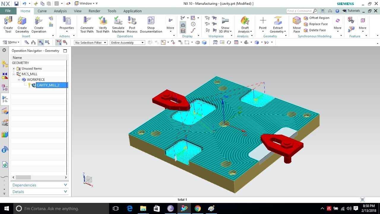 Check geometry! NX 11 MANUFACTURING TUTORIALSiemens NX Cam! CNC ...