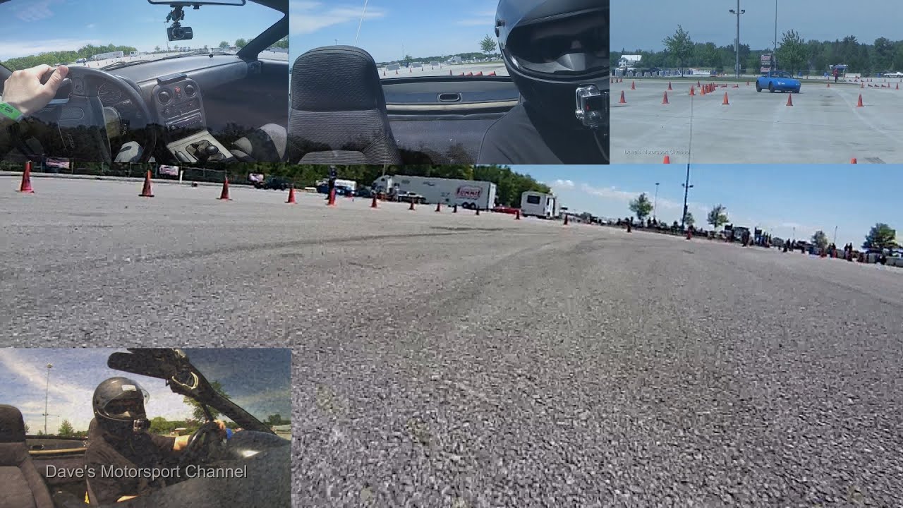 Miata Autocross, multiple camera angles - YouTube