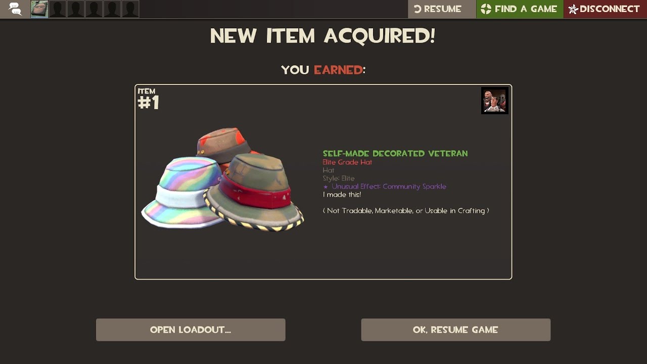 [TF2] Self-Made Decorated Veteran drop - YouTube