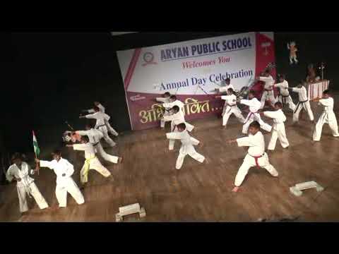 Karate demo in Aryan public school.... Coach Mandeep Panwar - YouTube