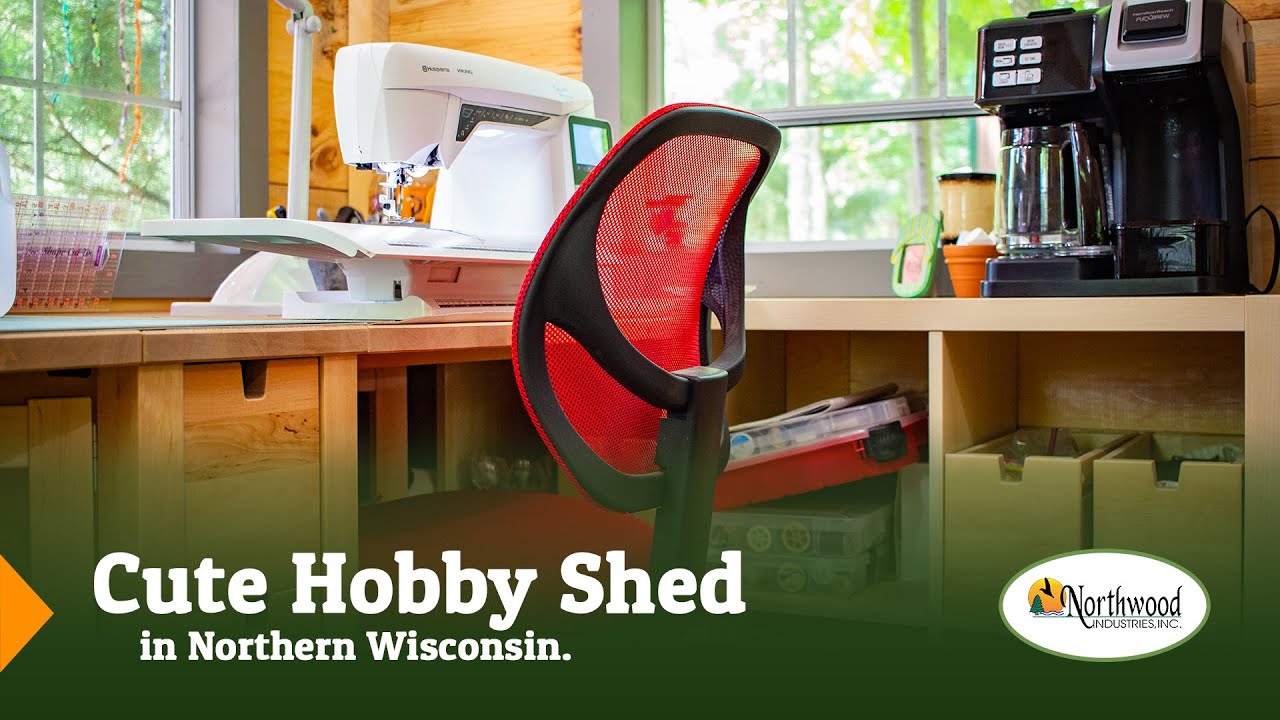 Hobby Shed Heaven! GORGEOUS Sewing Shed In Wisconsin! - YouTube