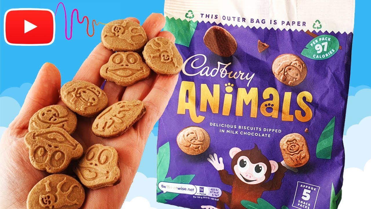 Cadbury Animals | Chocolate Covered Animal Shaped Biscuits | ASMR ...