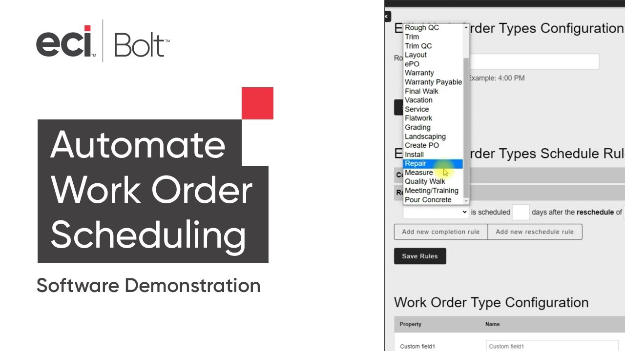 Bolt Trade Contractor Software Feature, Work Order Scheduling - YouTube