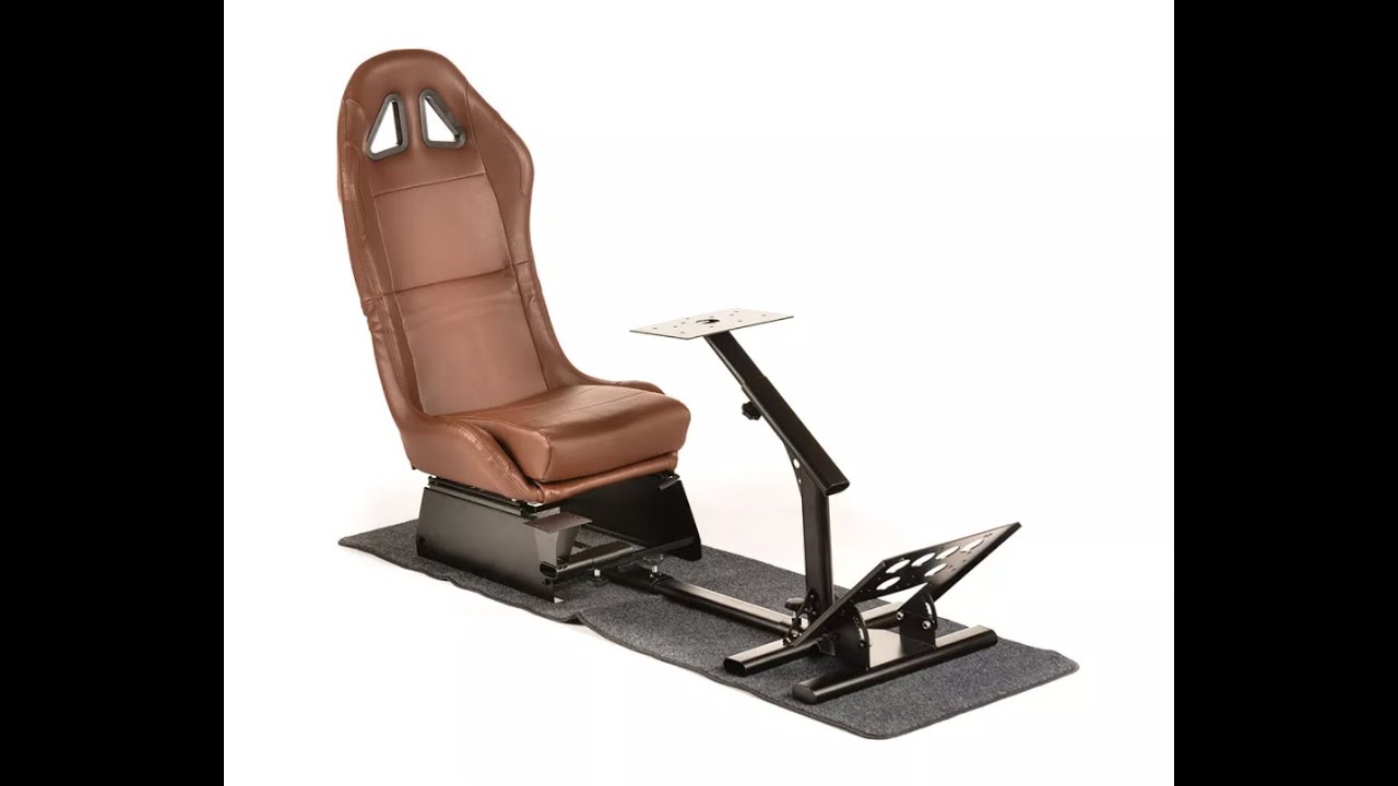 FK Simulator Chair Racing Seat Driving Game Brown Faux Leather PC F1 VR ...