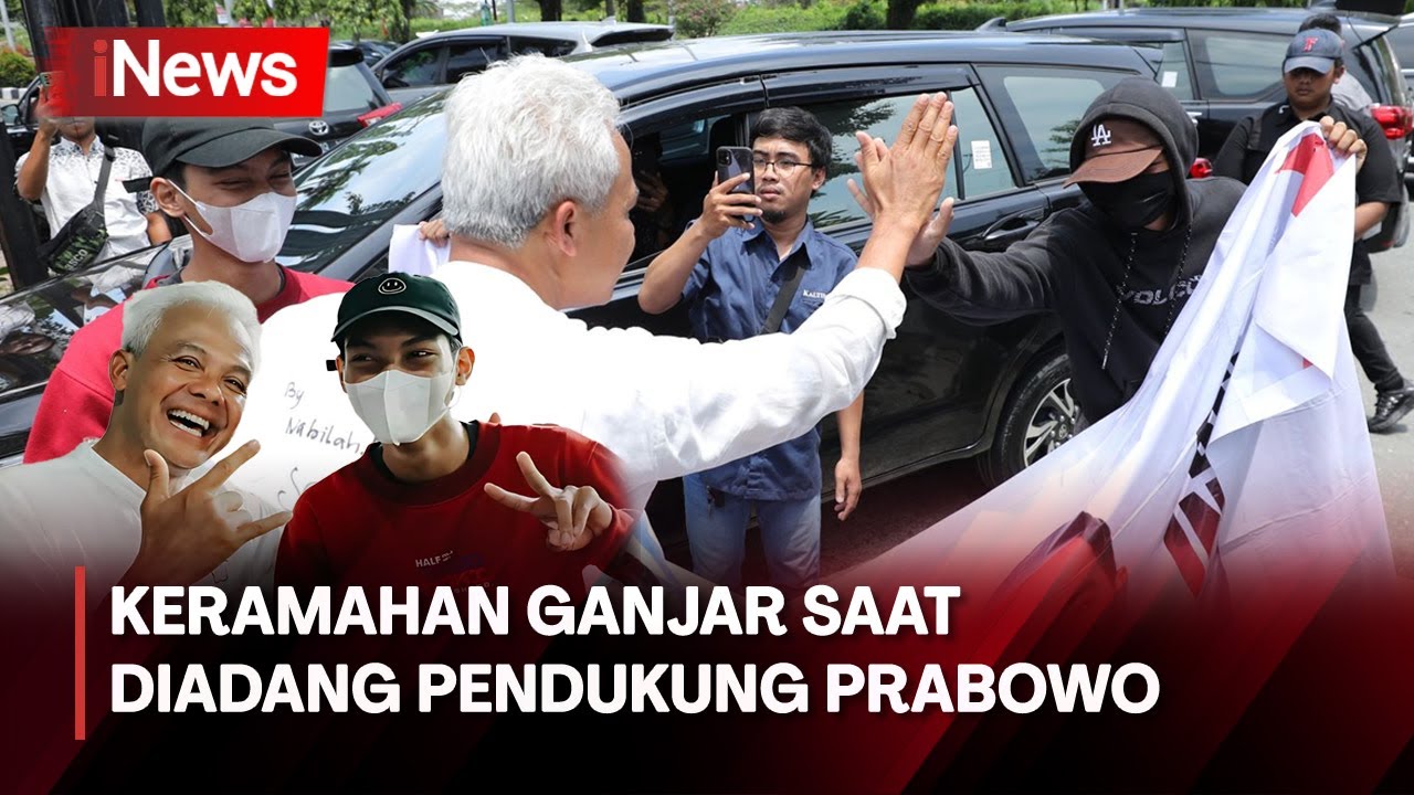 [FULL] Diadang Pendukung Prabowo di Balikpapan, Ganjar Pranowo Bersikap Ramah Ajak Makan Bersama ...