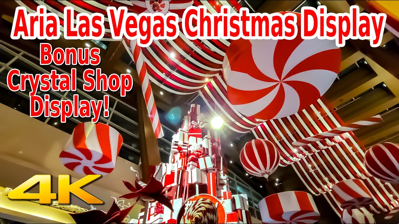 ARIA LAS VEGAS & CRYSTAL SHOPS CHRISTMAS DISPLAY in 4K - YouTube