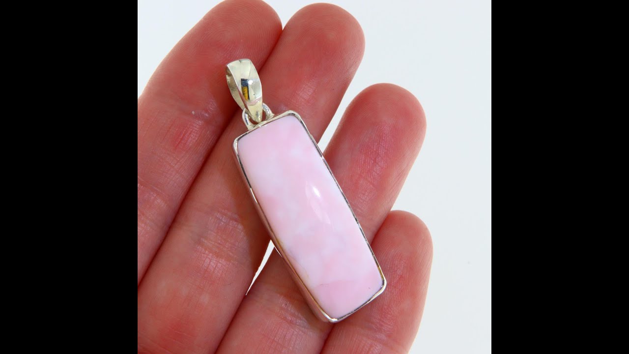 Pandantiv Argint 925 Opal Roz Natural stilunic.ro - YouTube