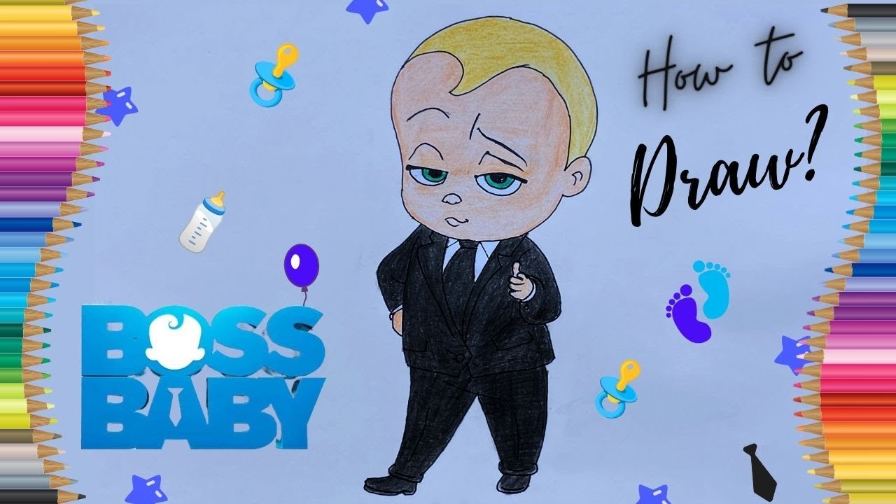 How to draw Boss baby?|| Boss baby Cartoon || Color and learning ...