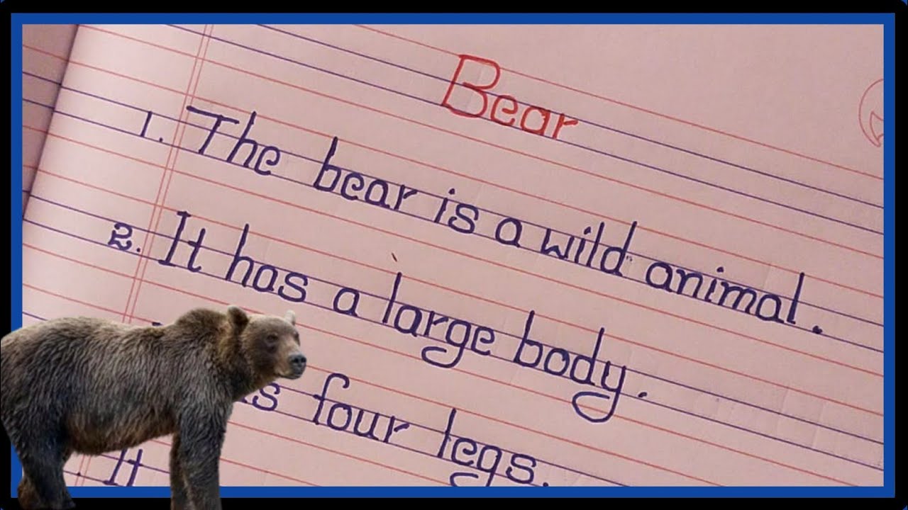 10 lines on bear in english//essay on bear in english//bear 10 lines ...