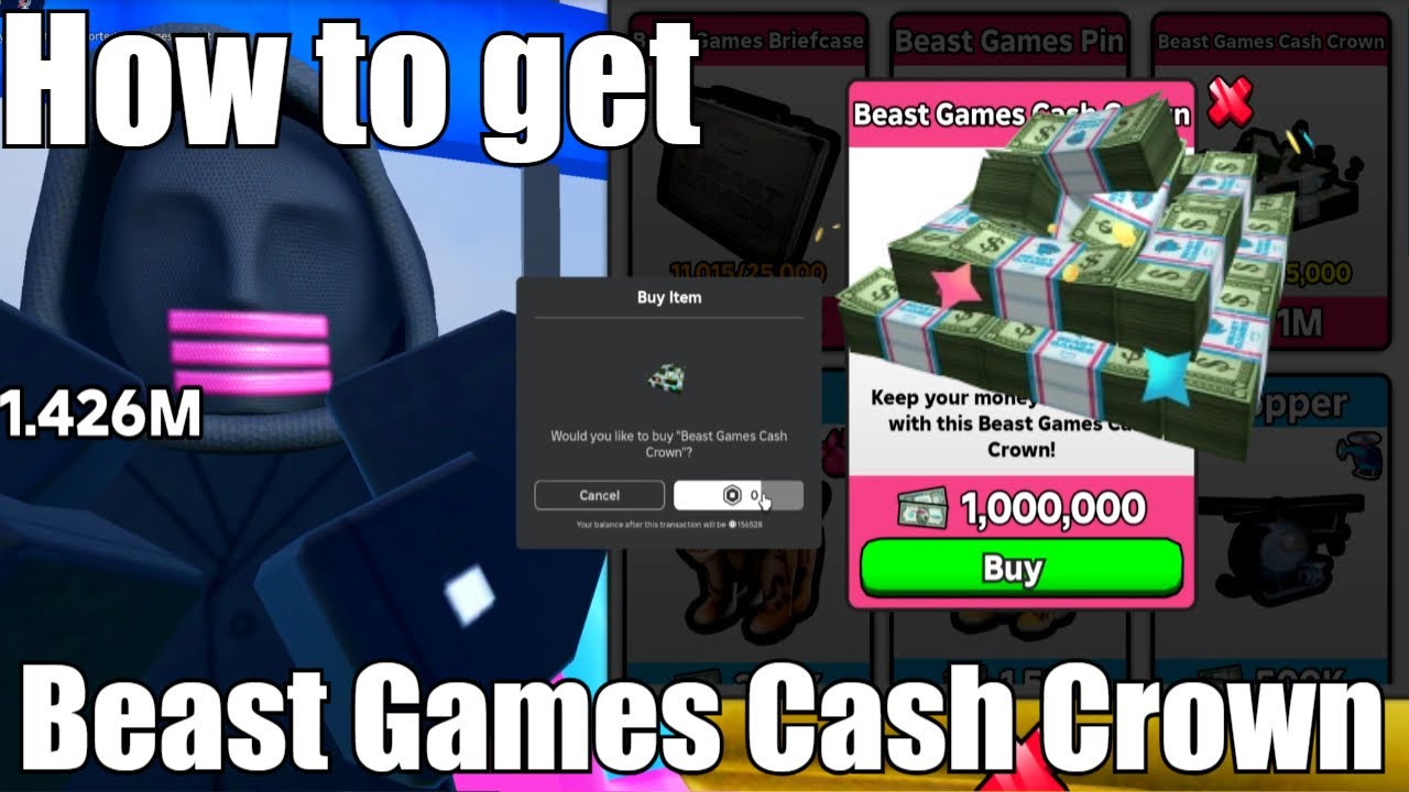 How to get Beast Games Cash Crown in Beast Games | 15k Stock | Episode ...