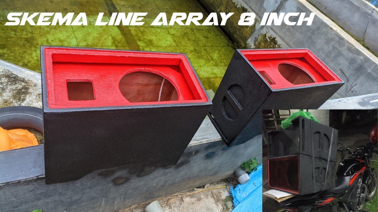 skema box line array 8 inch single + tweeter - YouTube